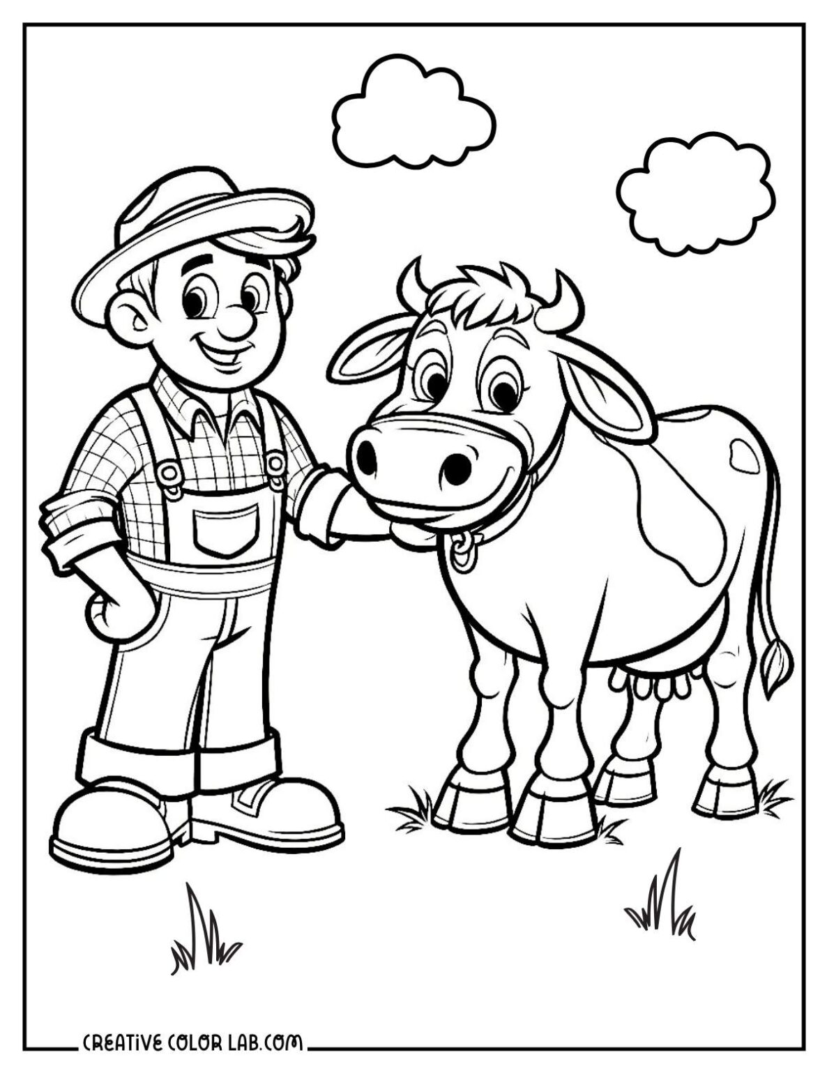 Free, Printable Cow Coloring Pages