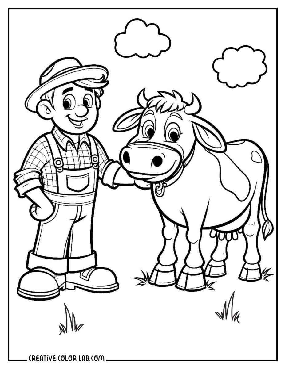 Free, Printable Cow Coloring Pages