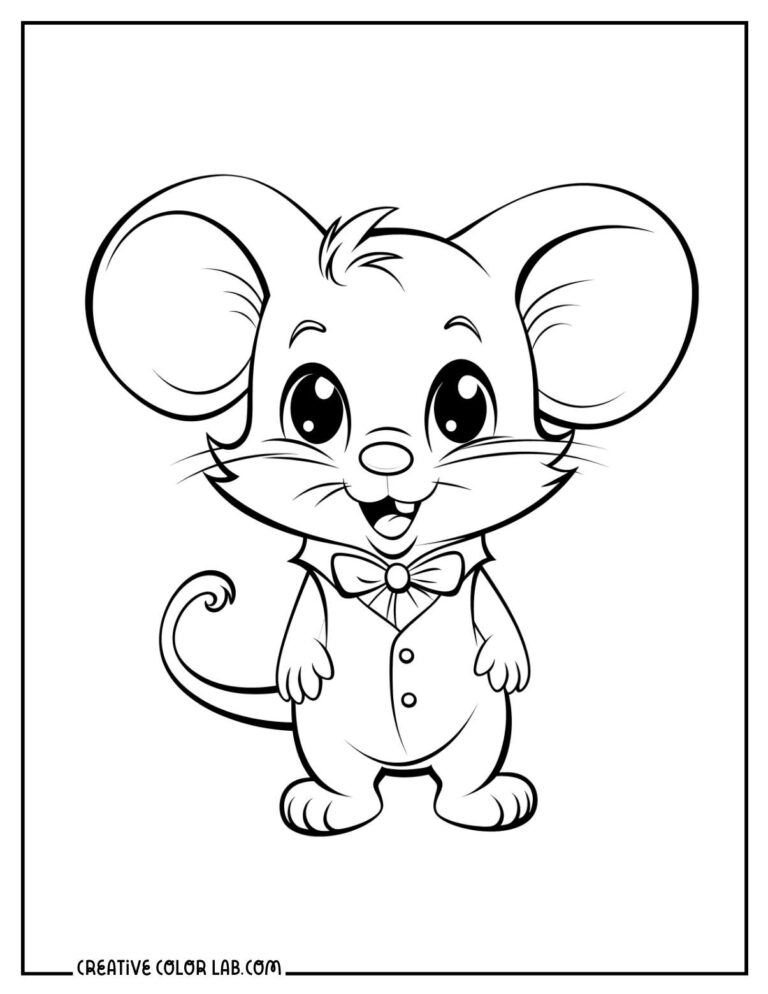 Printable Mouse Coloring Pages in PDF Format