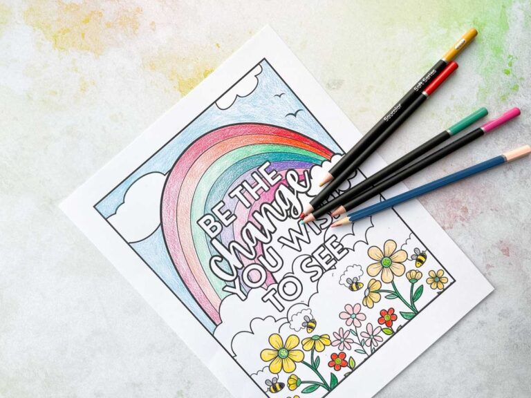 37 Inspirational Quotes Coloring Pages | Positive PDF Printables