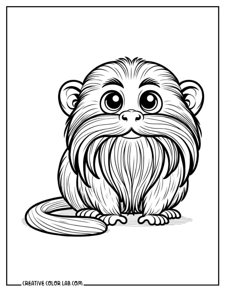 Printable Monkey Coloring Pages in PDF Format