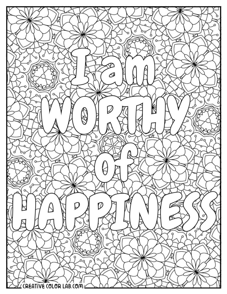 35 Positive Affirmations Coloring Pages | Free PDF Printables