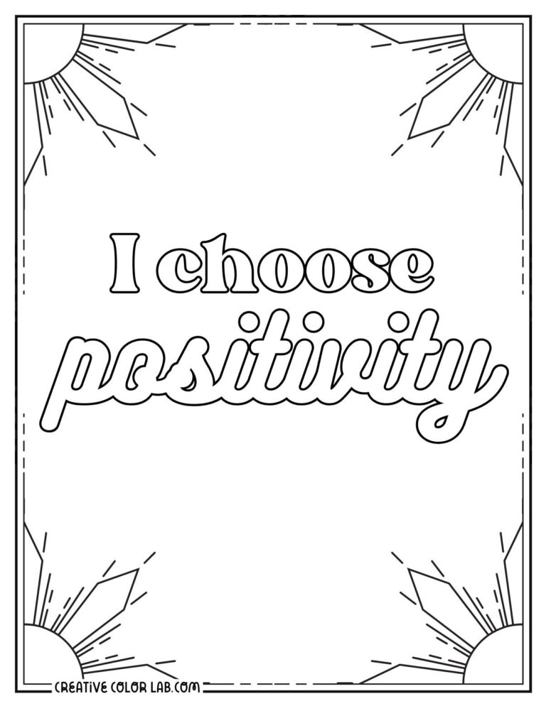 35 Positive Affirmations Coloring Pages | Free PDF Printables