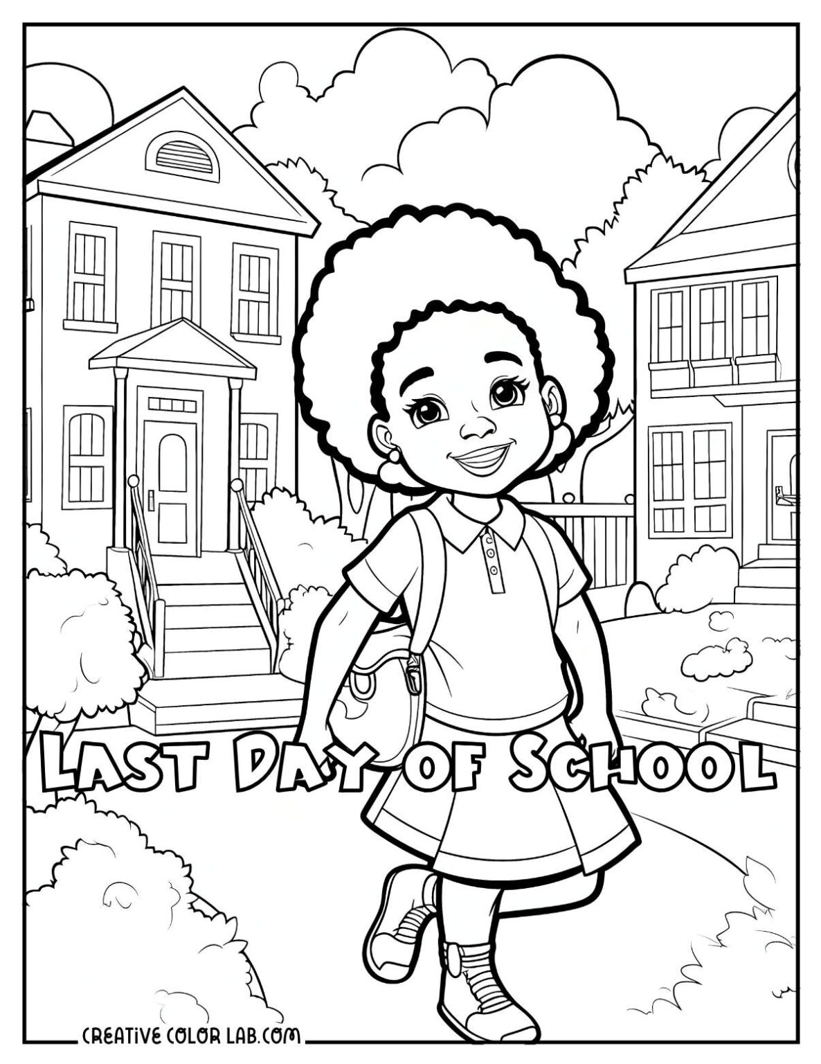 11 Last Day of School Coloring Pages Printable PDFs