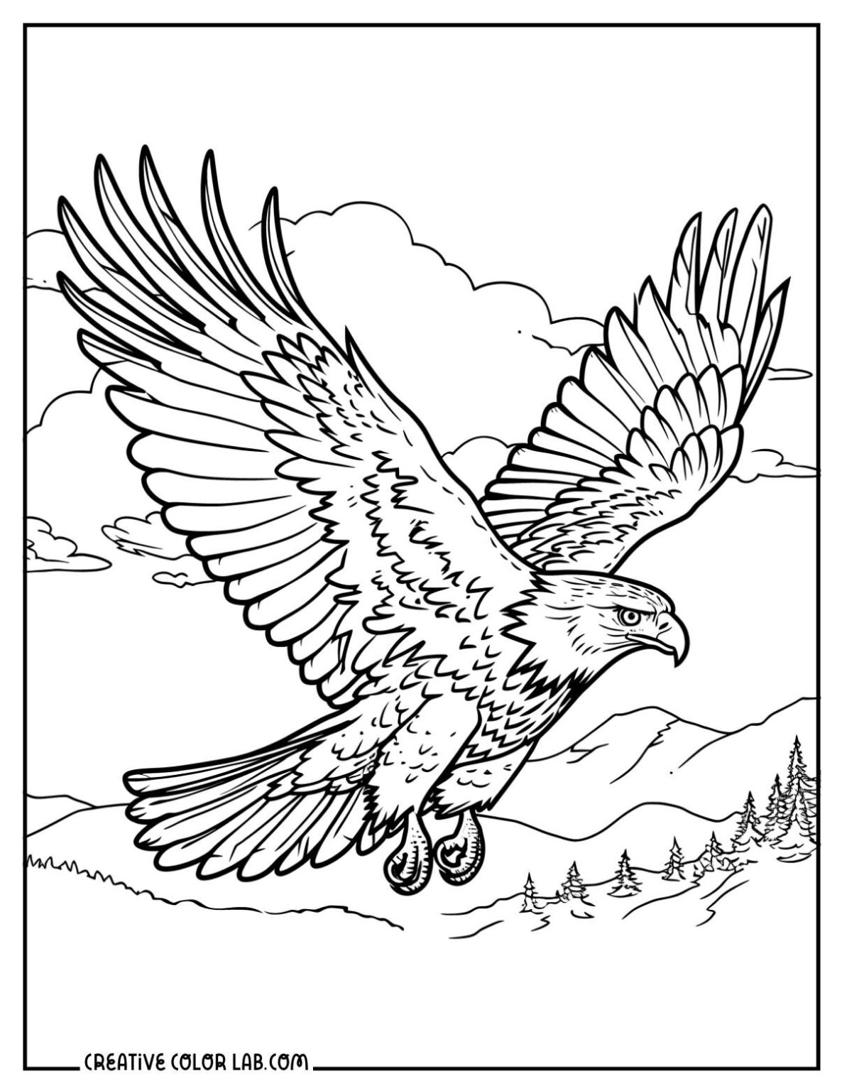 10 Eagle Coloring Pages | Free PDF Printables