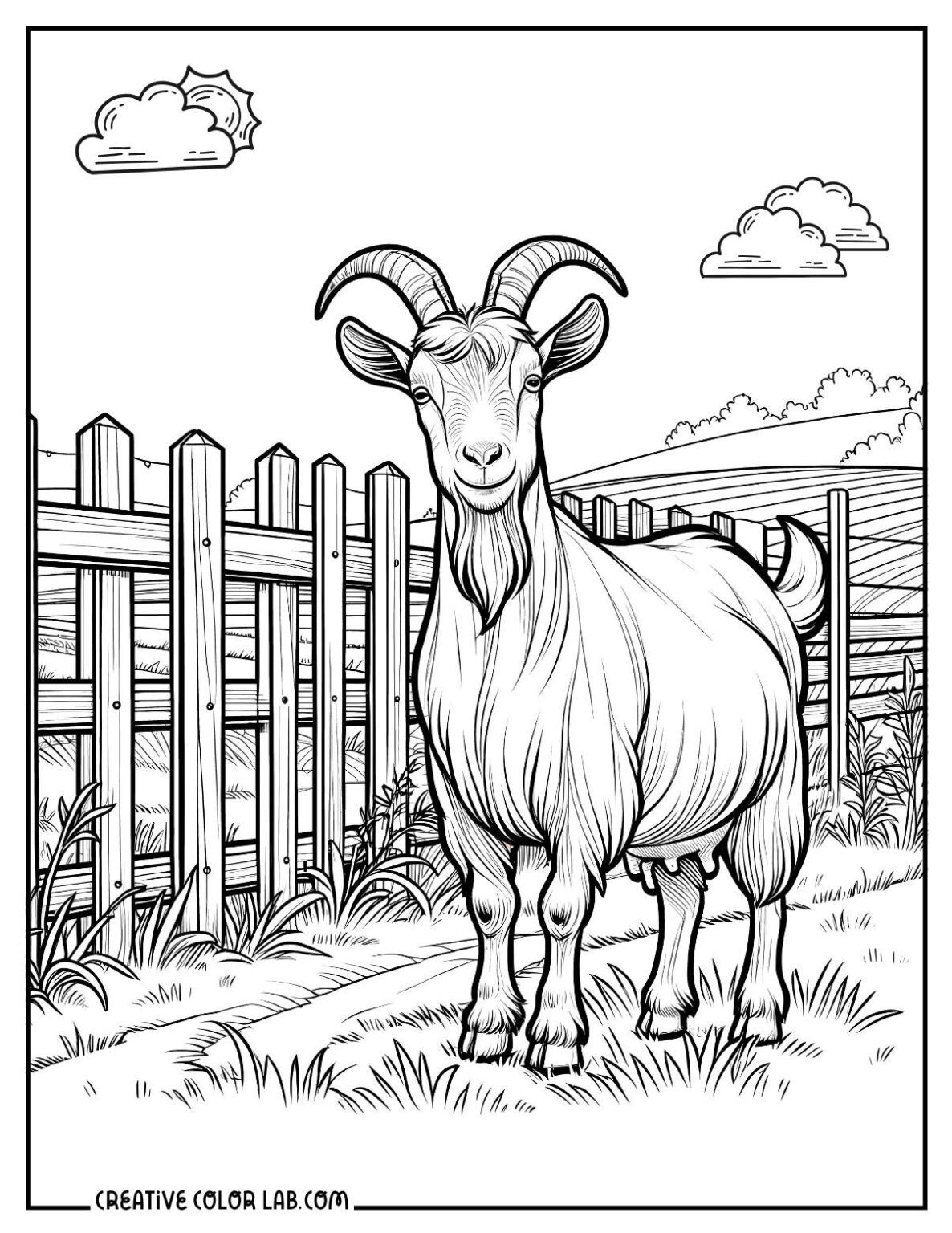 Printable Goat Coloring Pages | Free PDF Downloads