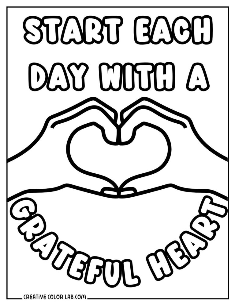 Free Grateful Coloring Pages | PDF Printables to Download