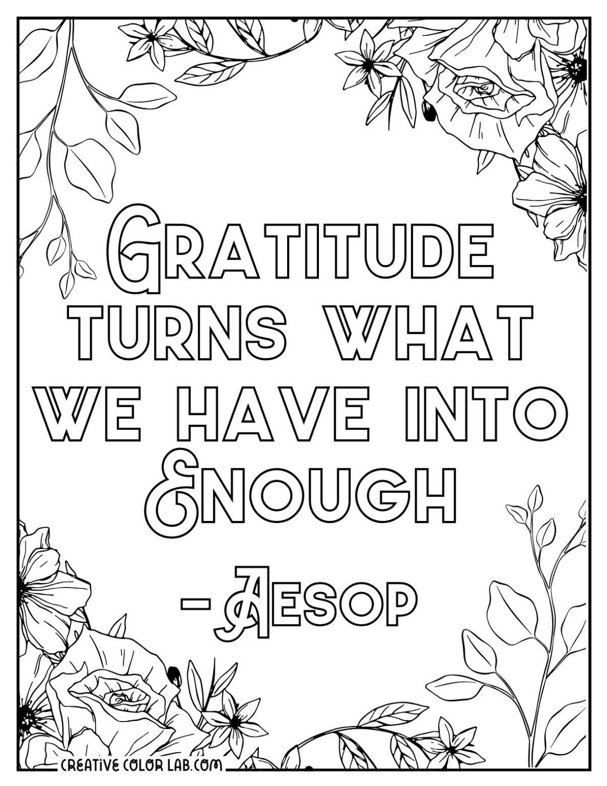 Free Grateful Coloring Pages | PDF Printables to Download