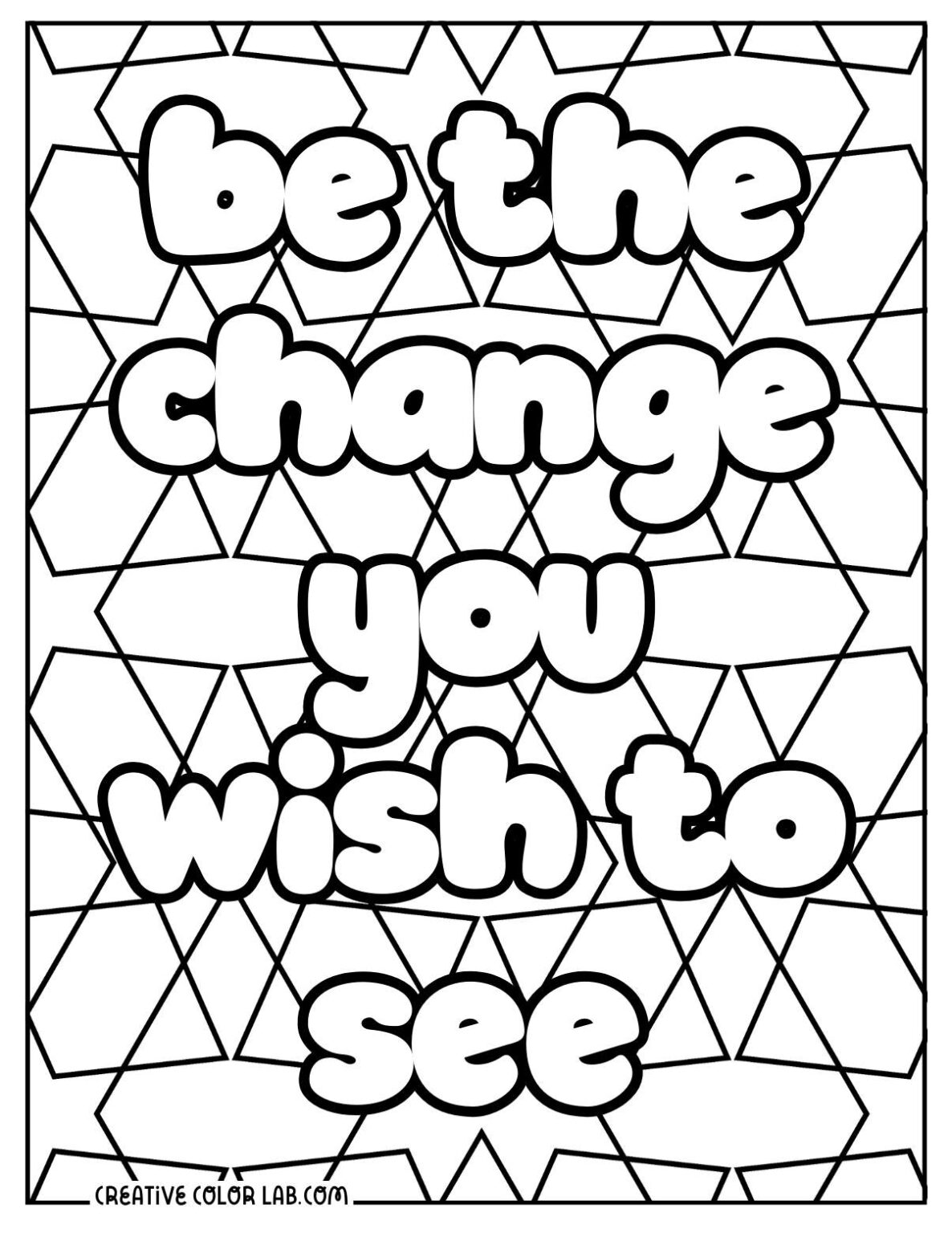 33 Inspirational Quotes Coloring Pages | Positive PDF Printables