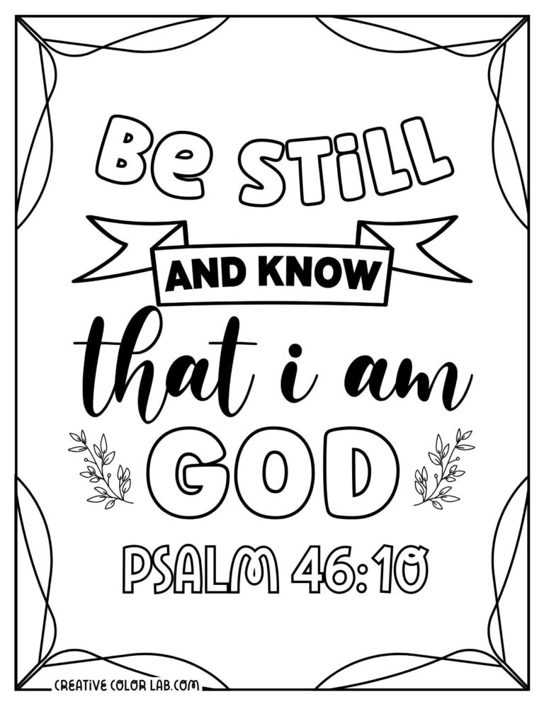 61 Bible Verse Coloring Pages | Free Printable Christian Quotes