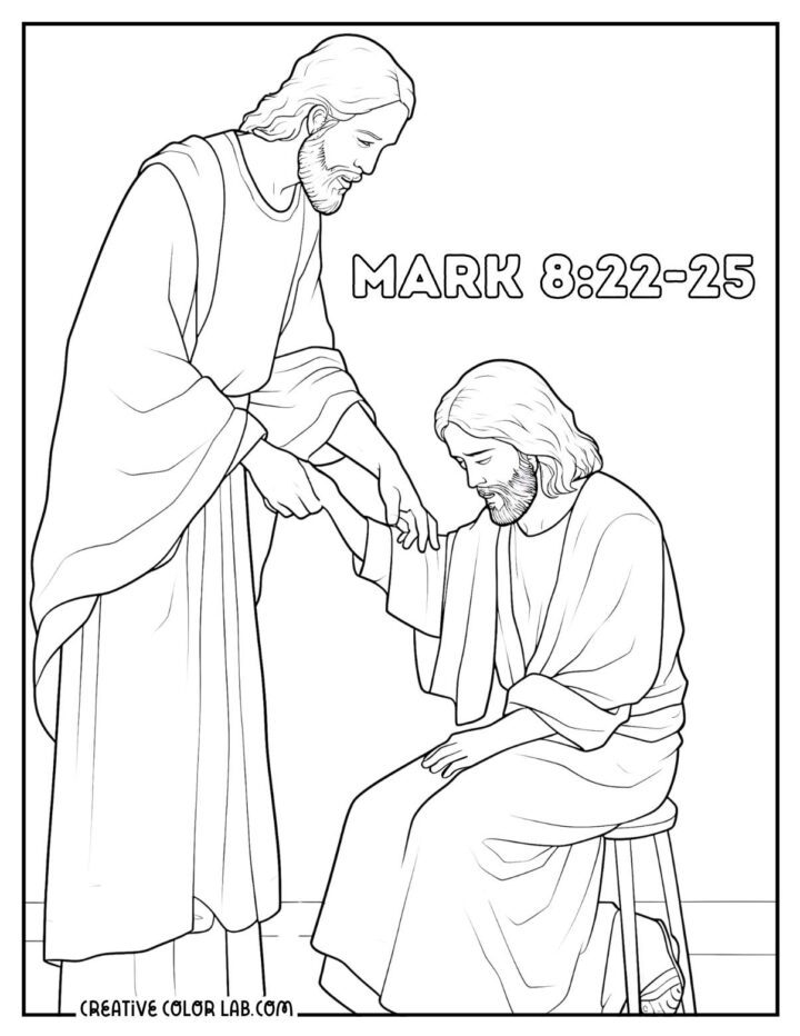 6 Jesus Heals Blind Man Coloring Pages | Free PDF Printables