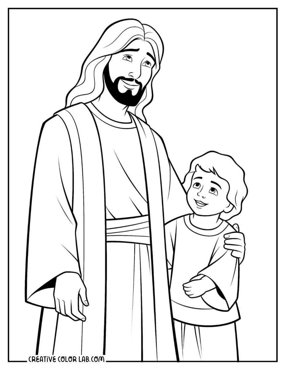 Printable Jesus Raising Lazarus Coloring Pages