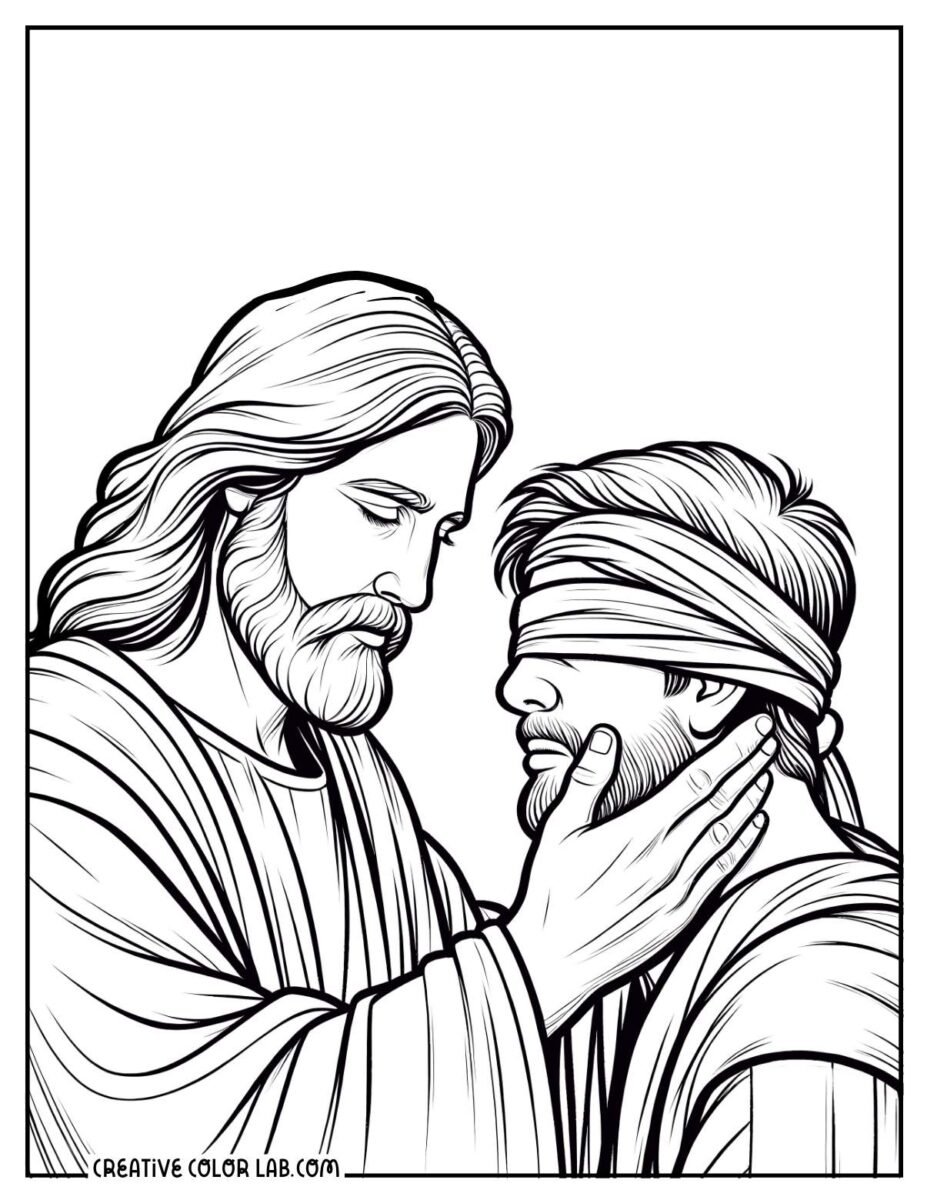 6 Jesus Heals Blind Man Coloring Pages | Free PDF Printables