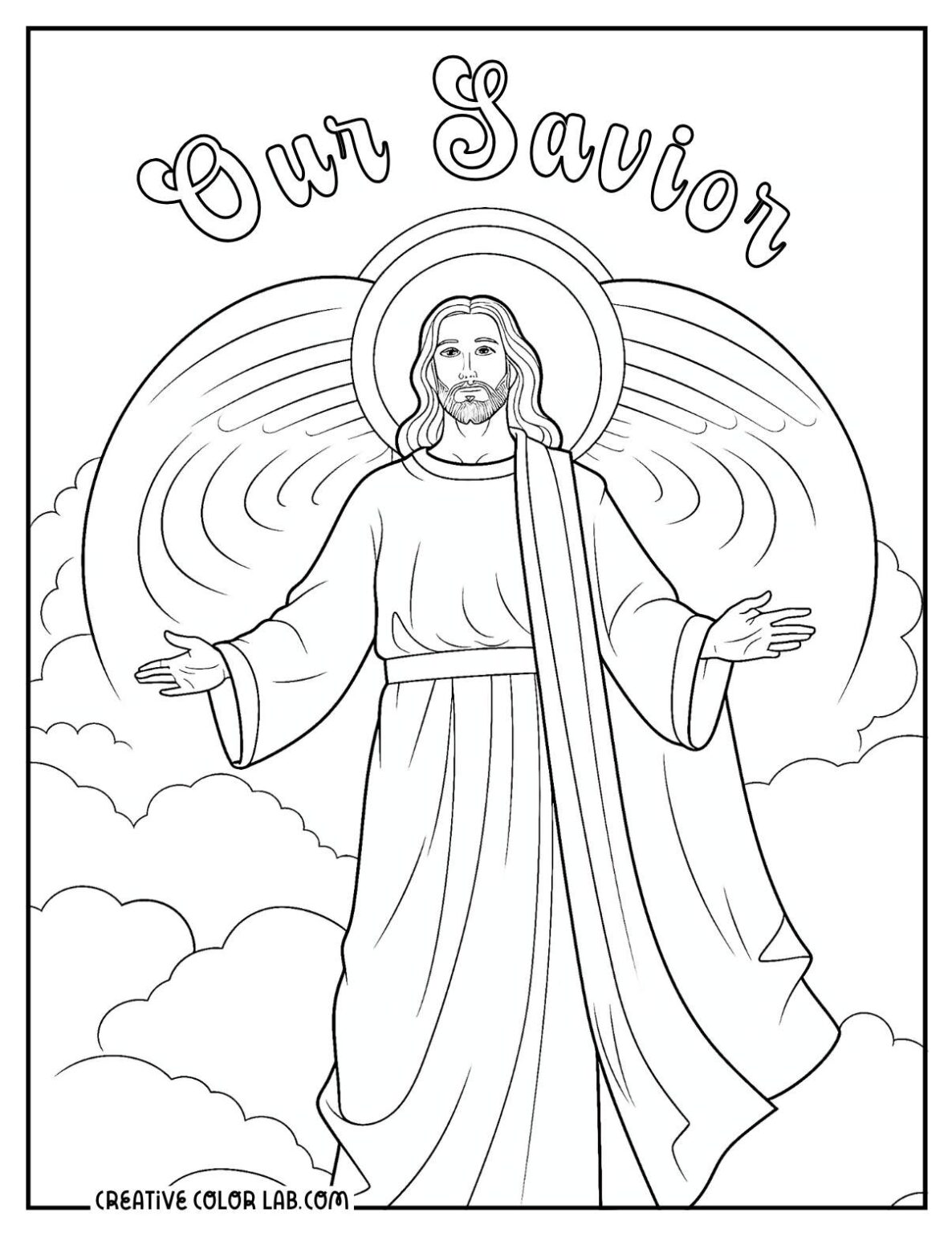 Printable Jesus Raising Lazarus Coloring Pages
