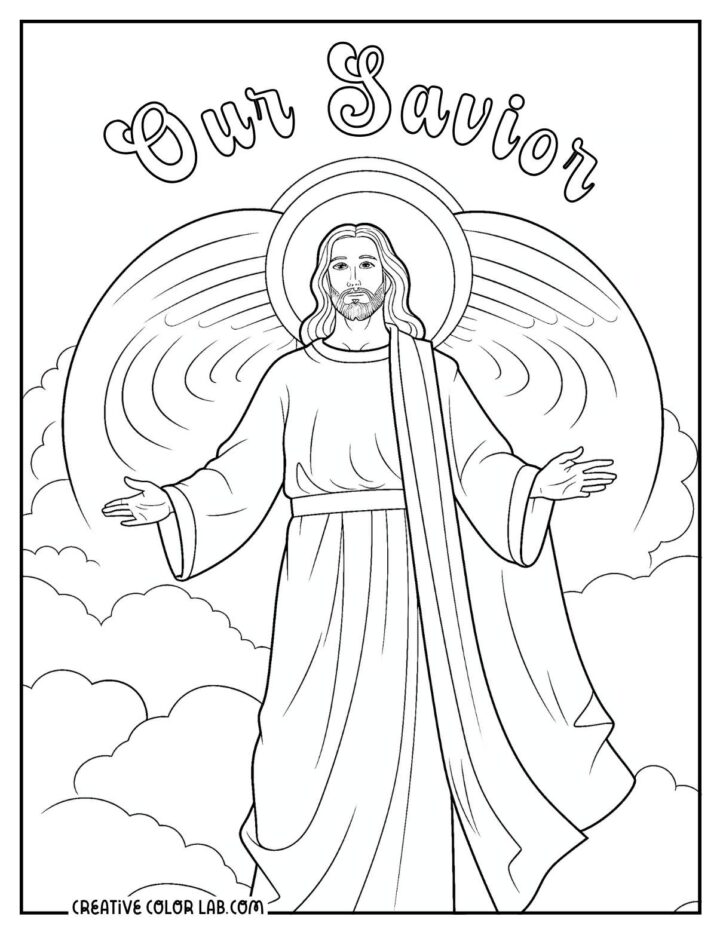 Printable Jesus Raising Lazarus Coloring Pages