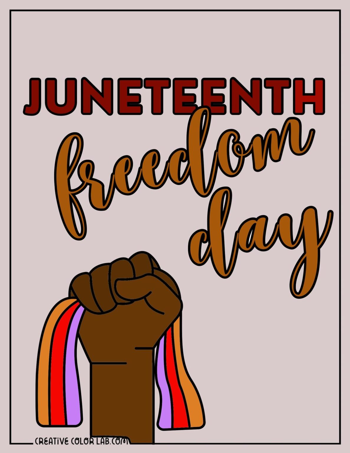 Free Printable Coloring Sheets for Juneteenth