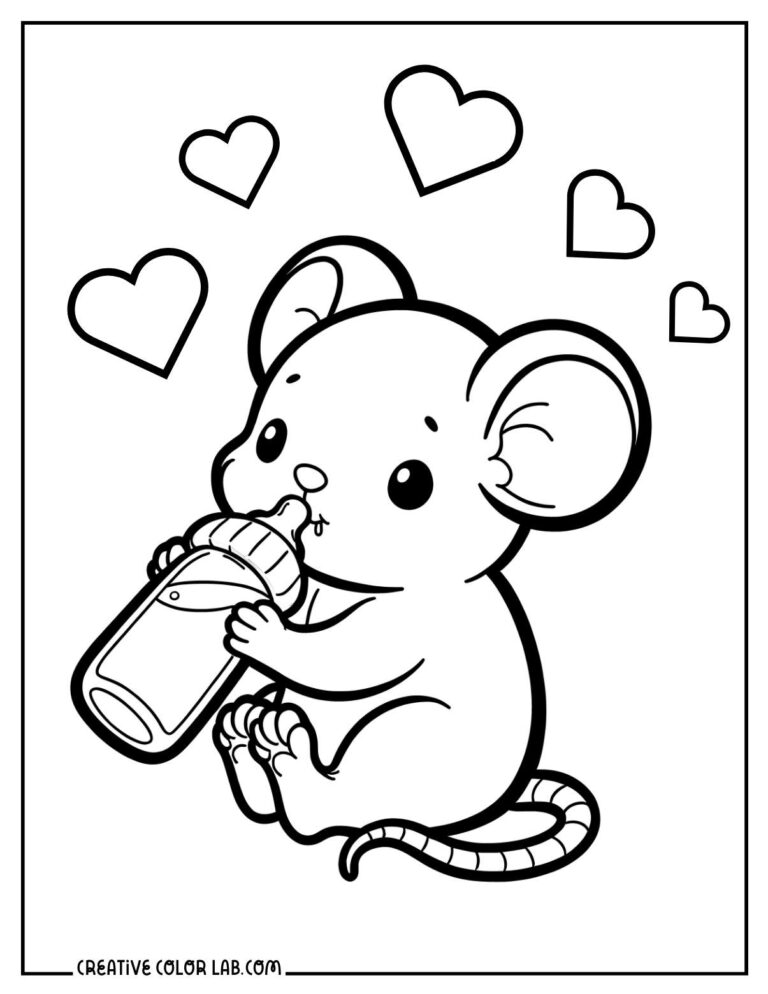 Printable Mouse Coloring Pages in PDF Format