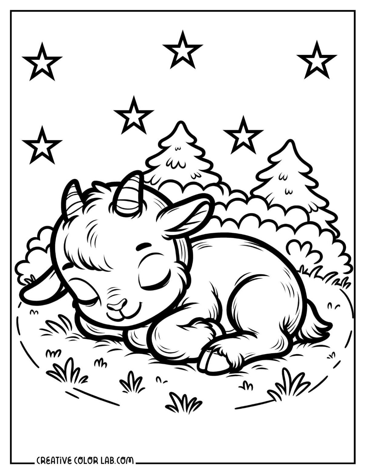 Printable Goat Coloring Pages | Free PDF Downloads
