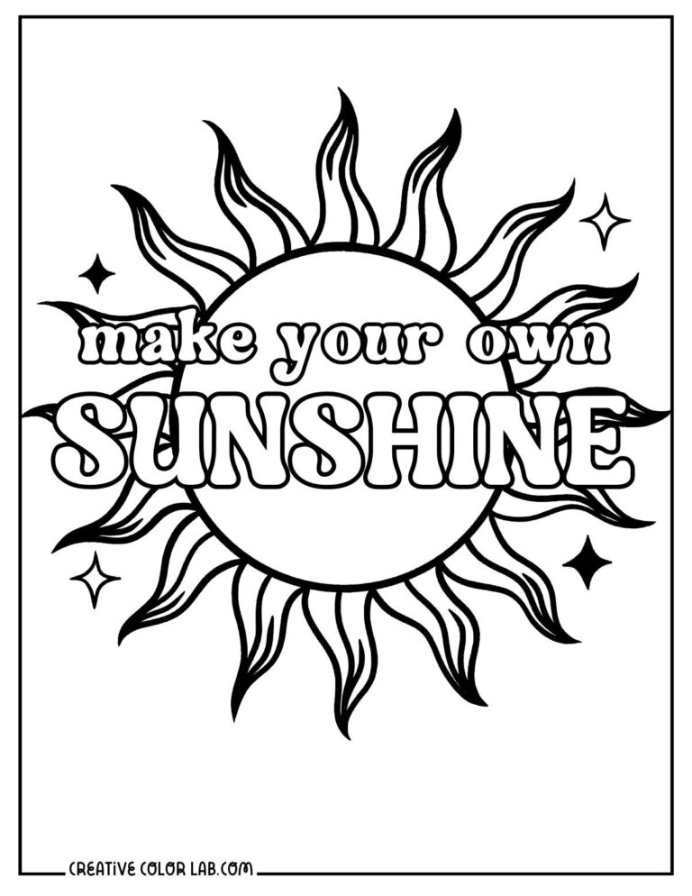 37 Inspirational Quotes Coloring Pages | Positive PDF Printables