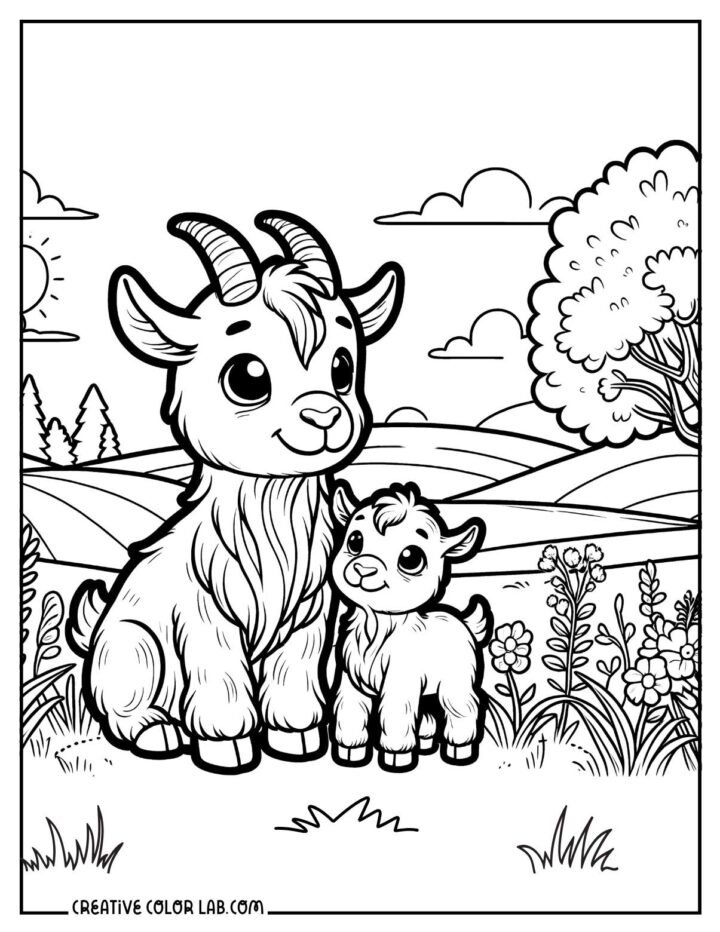 Printable Goat Coloring Pages | Free PDF Downloads