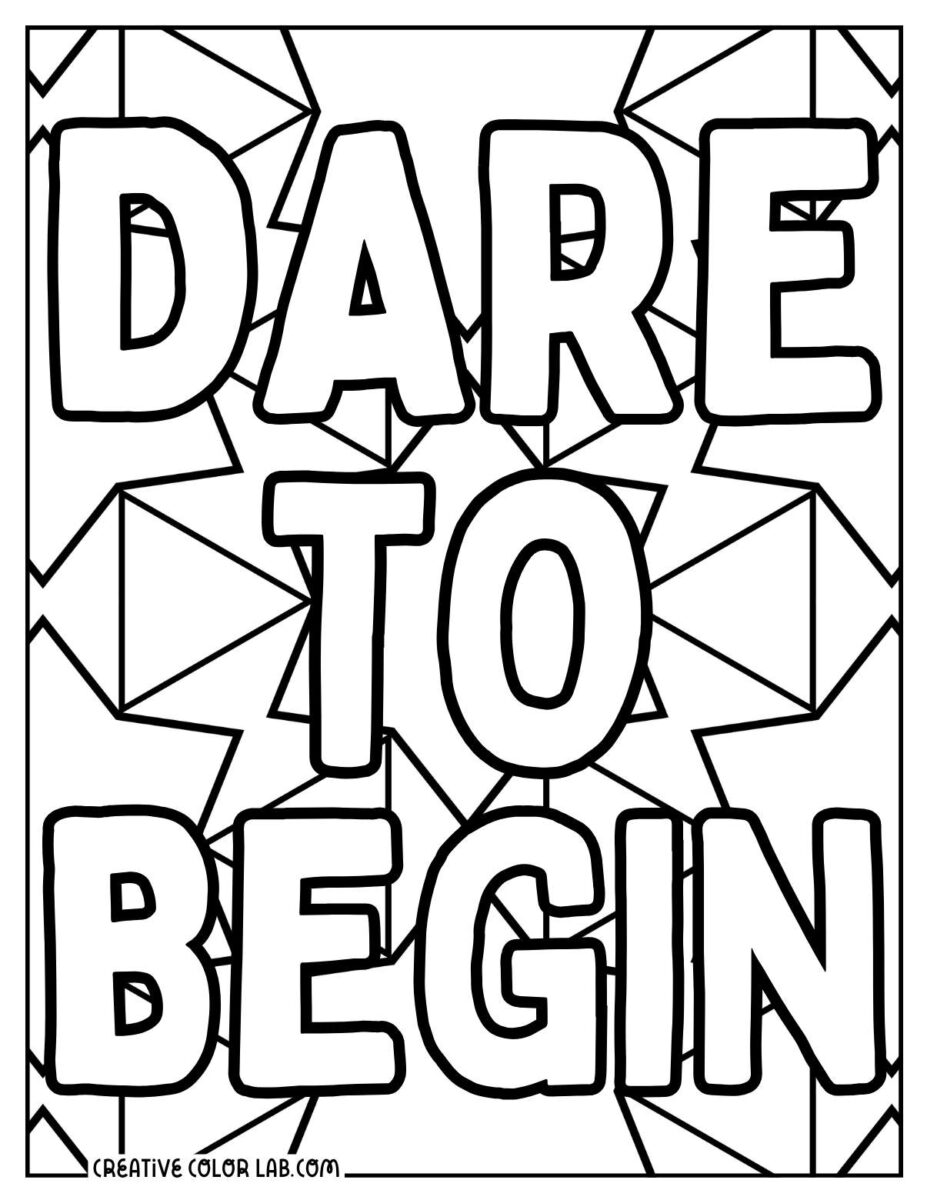 11 Free Motivational Coloring Pages | PDF Printables