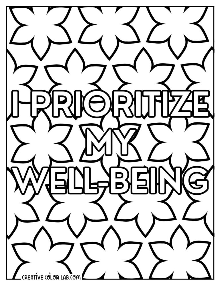 35 Positive Affirmations Coloring Pages | Free PDF Printables