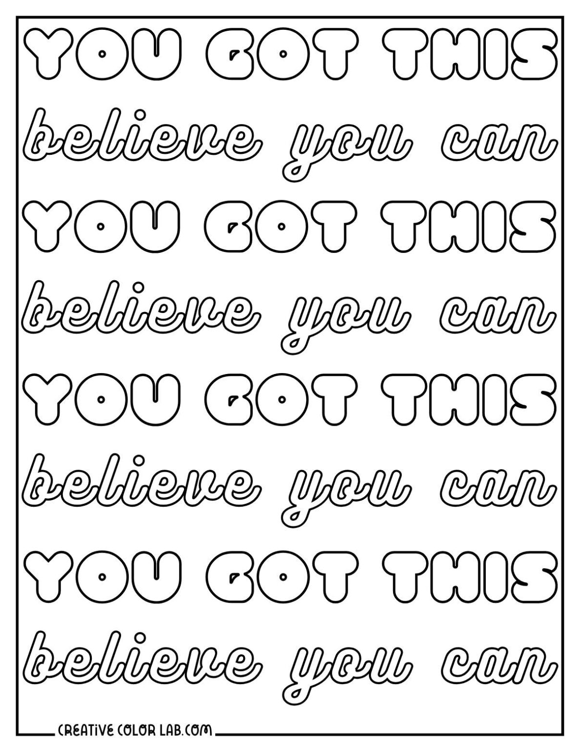 11 Free Motivational Coloring Pages | PDF Printables