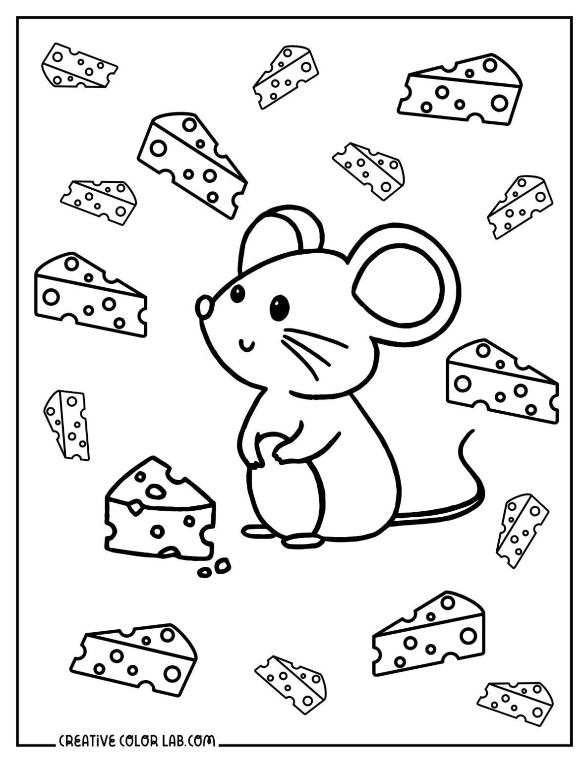 Printable Mouse Coloring Pages in PDF Format