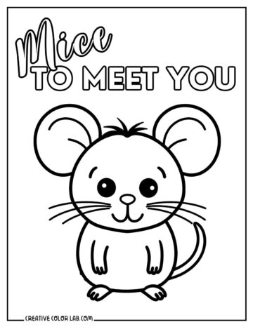 Printable Mouse Coloring Pages in PDF Format