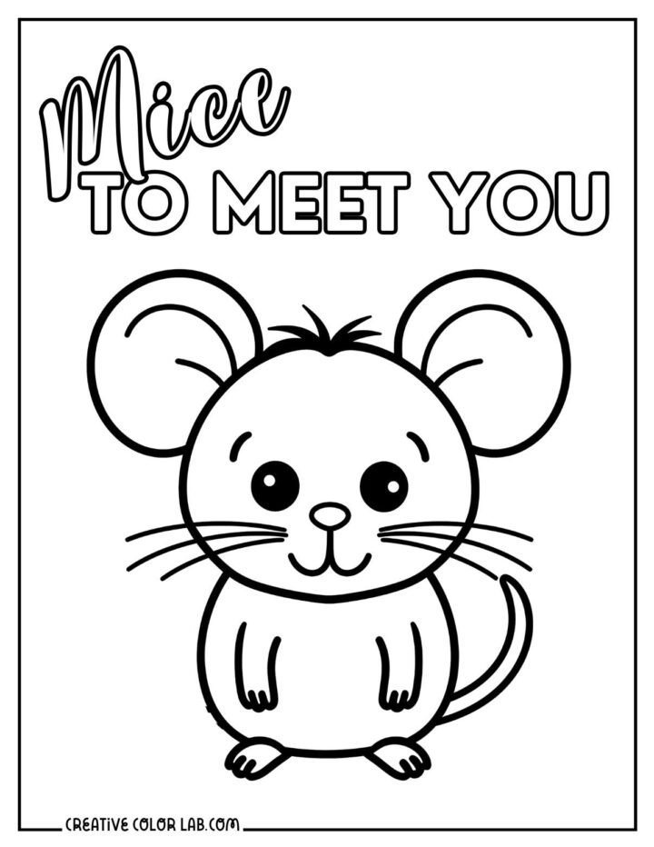 Printable Mouse Coloring Pages in PDF Format