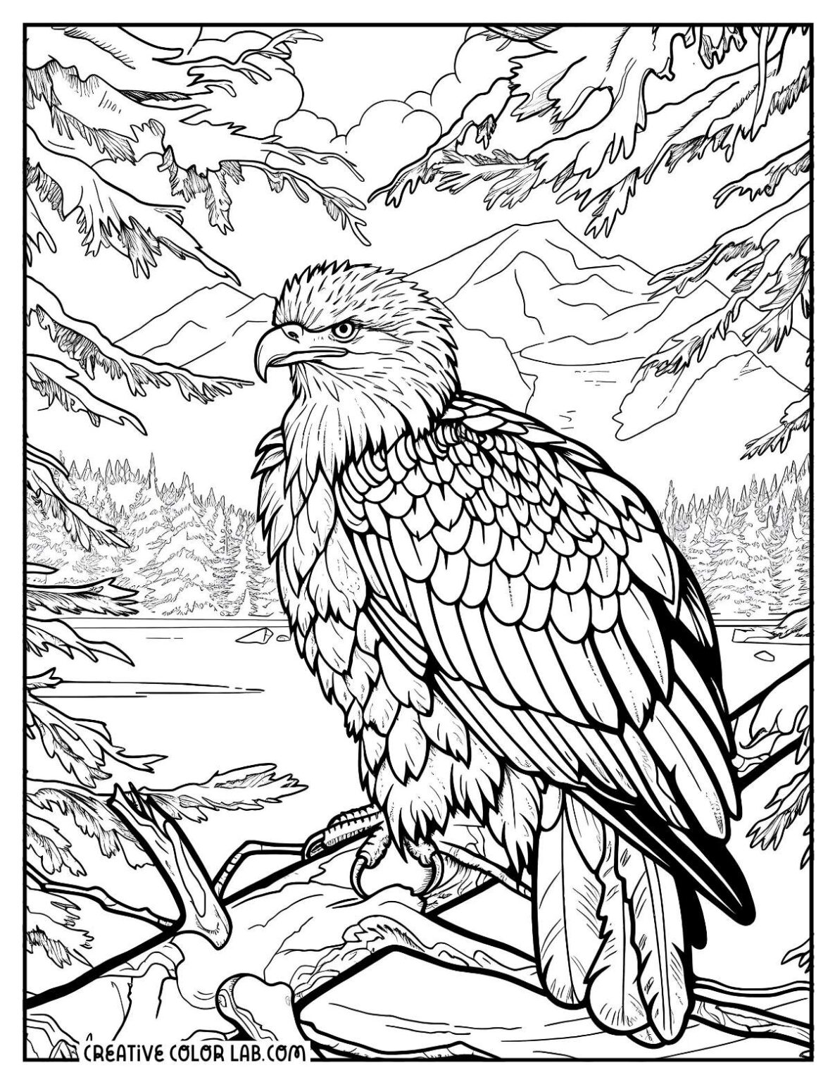 10 Eagle Coloring Pages | Free PDF Printables