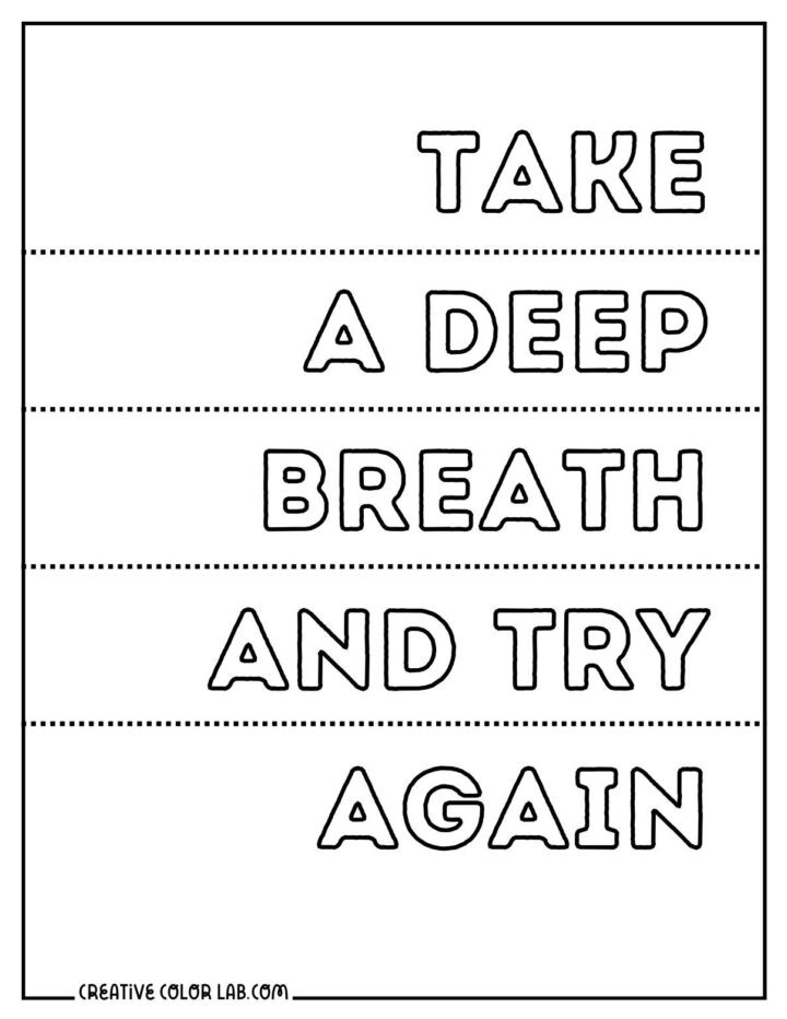 37 Inspirational Quotes Coloring Pages | Positive PDF Printables
