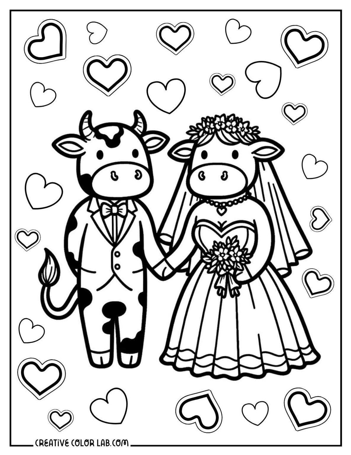 Free, Printable Cow Coloring Pages