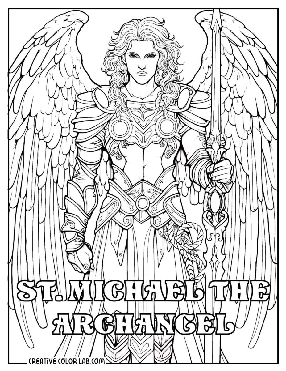 Printable Archangel Coloring Pages | Free PDF Downloads