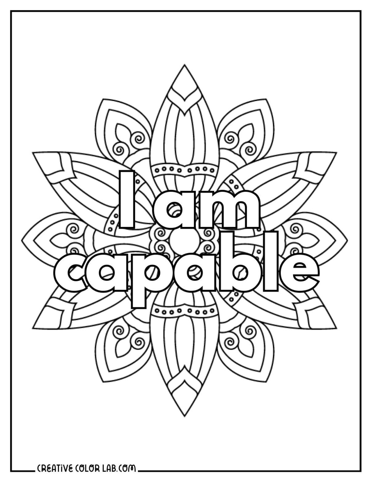 35 Positive Affirmations Coloring Pages | Free PDF Printables