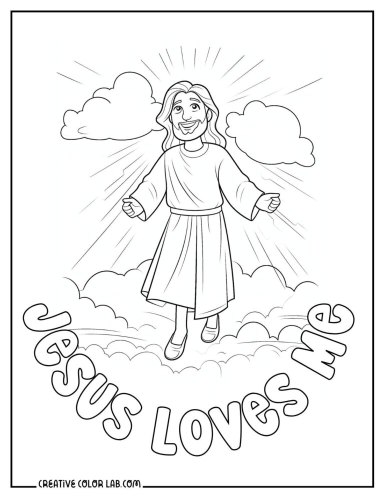 6 Jesus Loves Me Coloring Pages | Free PDF Printables
