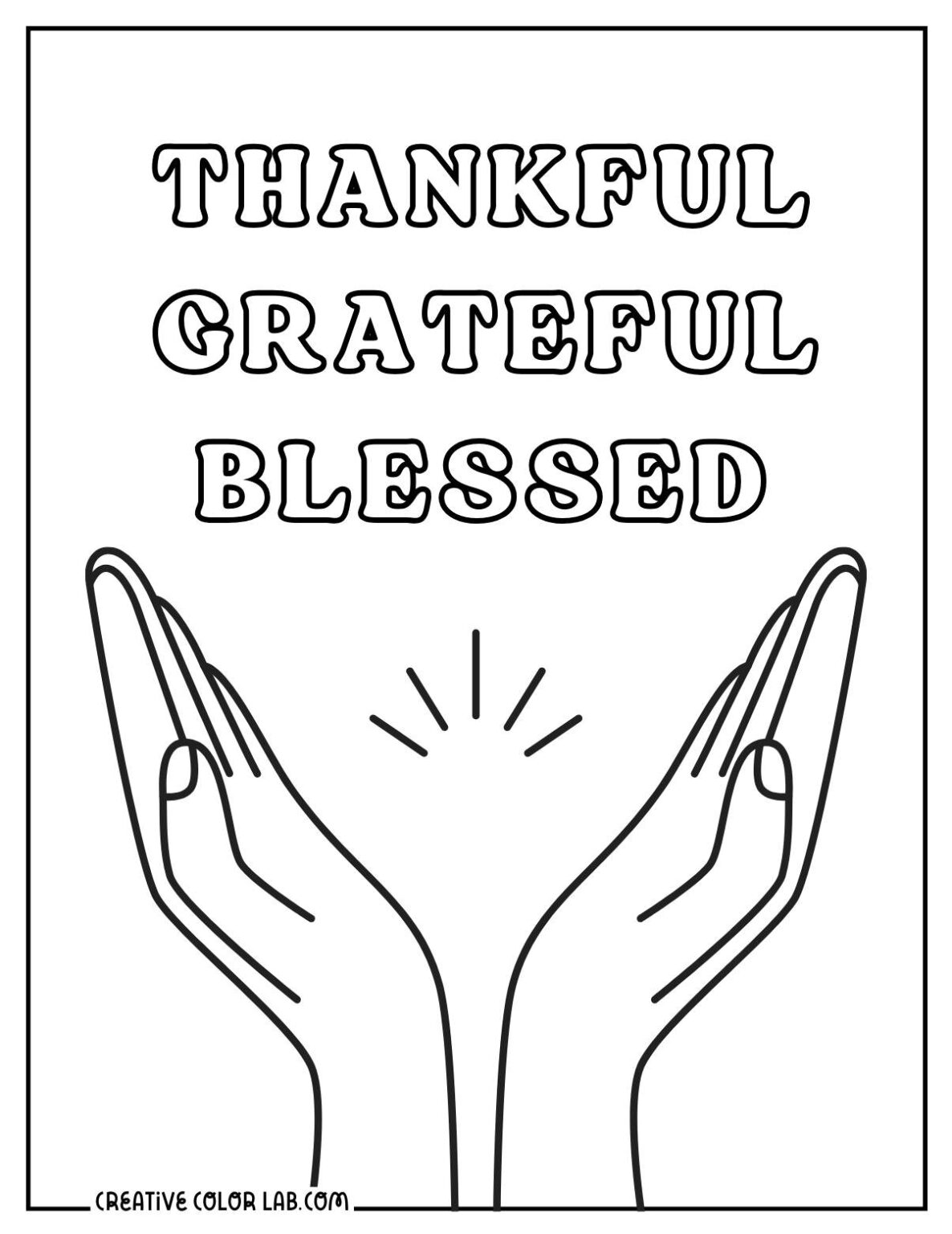 Free Grateful Coloring Pages | PDF Printables to Download