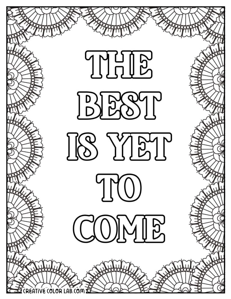 35 Positive Affirmations Coloring Pages | Free PDF Printables