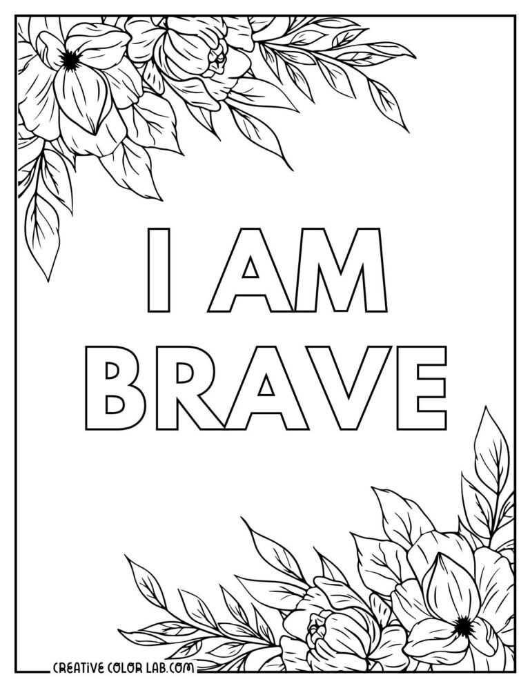 35 Positive Affirmations Coloring Pages | Free PDF Printables