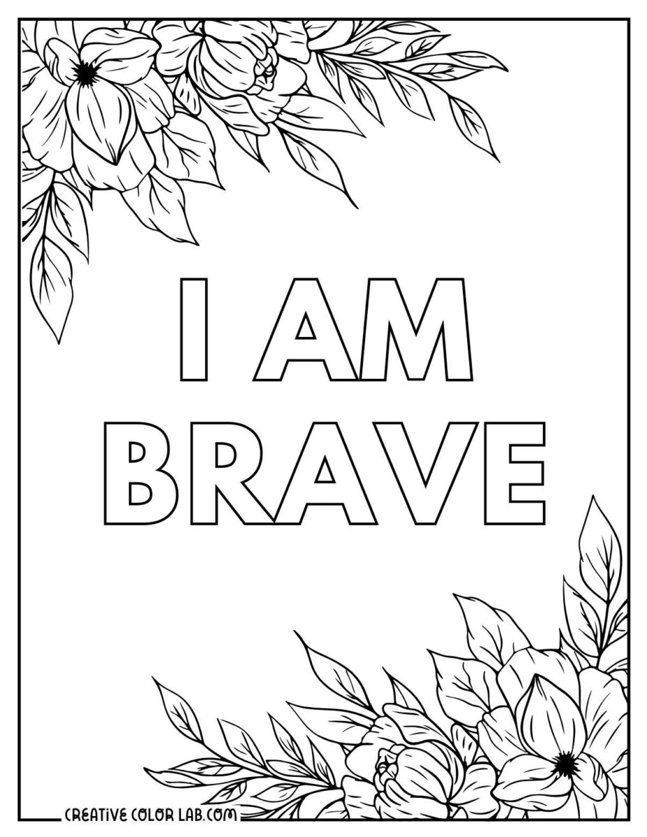 35 Positive Affirmations Coloring Pages | Free PDF Printables