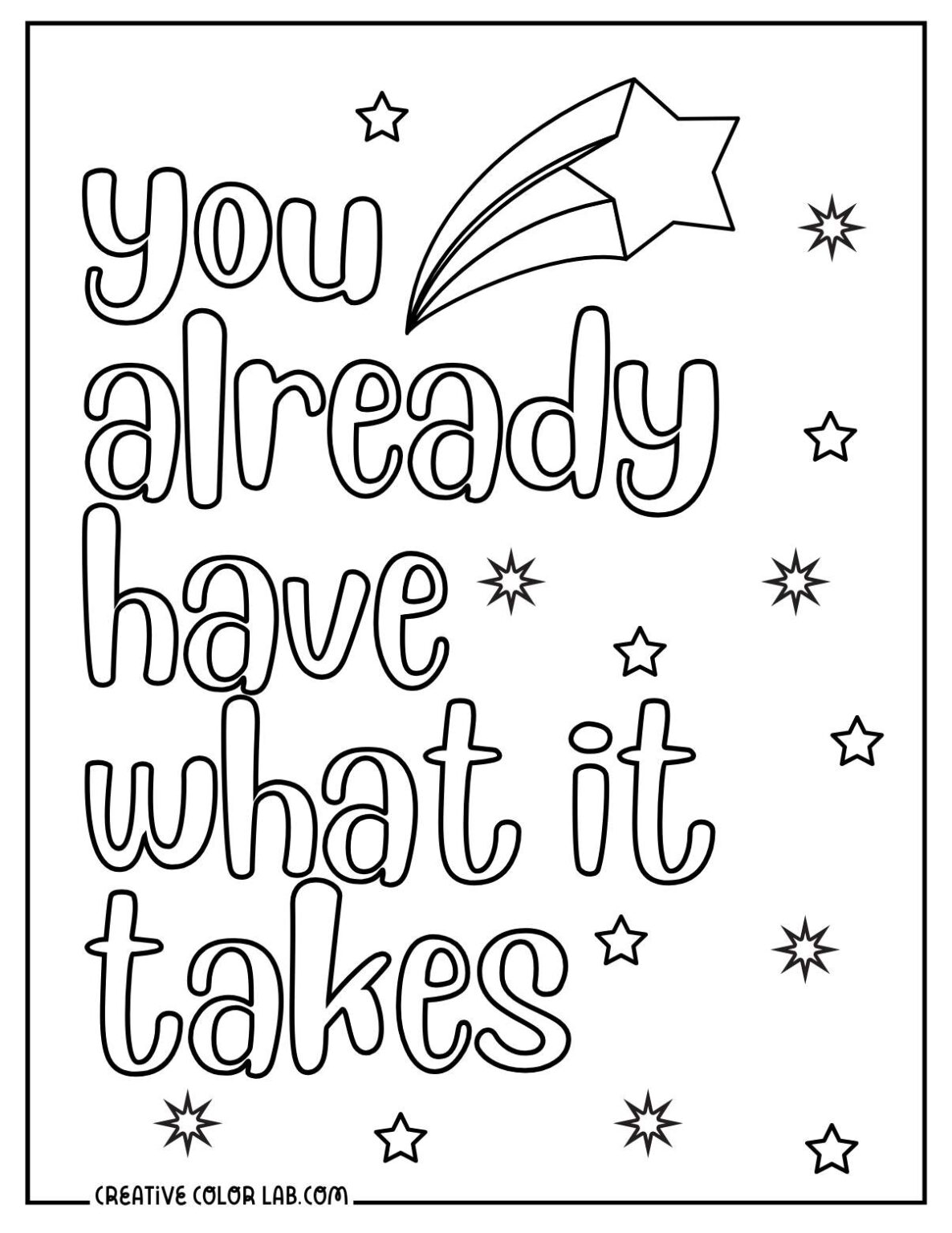 37 Inspirational Quotes Coloring Pages | Positive PDF Printables
