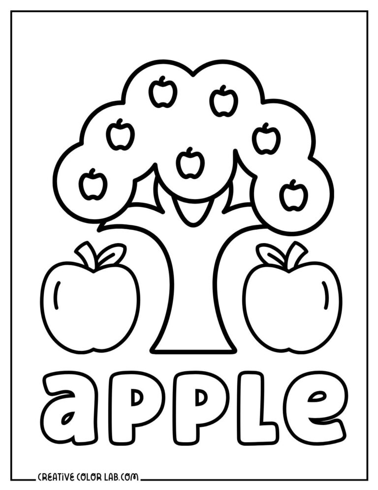 24 Apple Tree Coloring Pages | Free PDF Printables