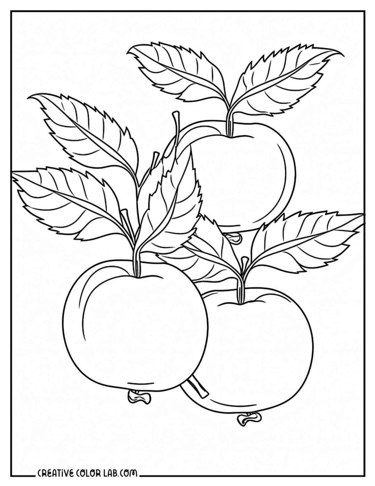24 Apple Tree Coloring Pages | Free PDF Printables