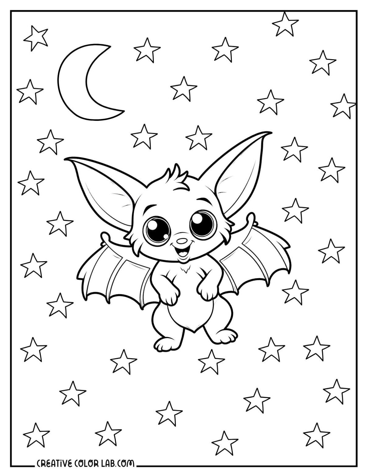 Printable Bat Coloring Pages