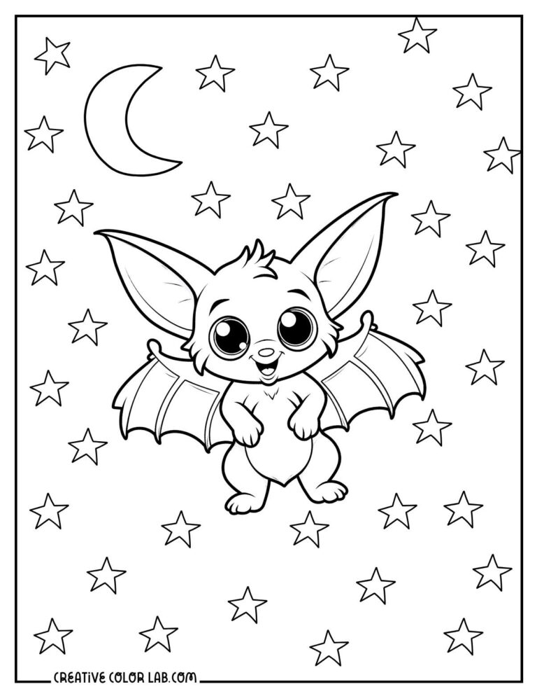Printable Bat Coloring Pages