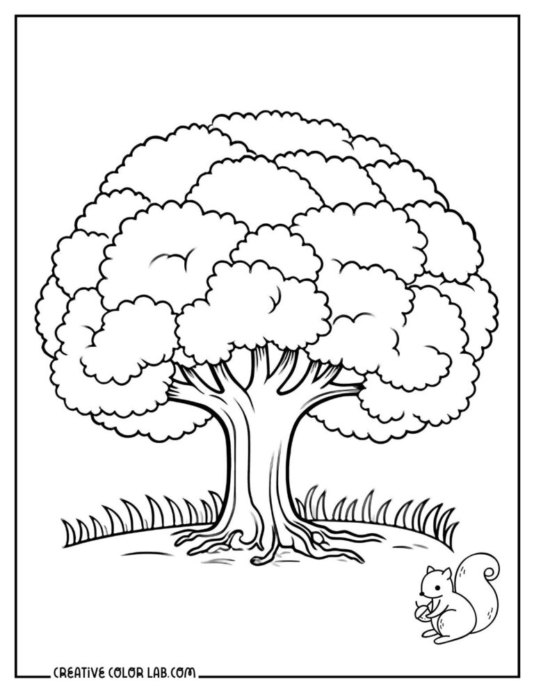 36 Coloring Pages of Trees | Free PDF Printables