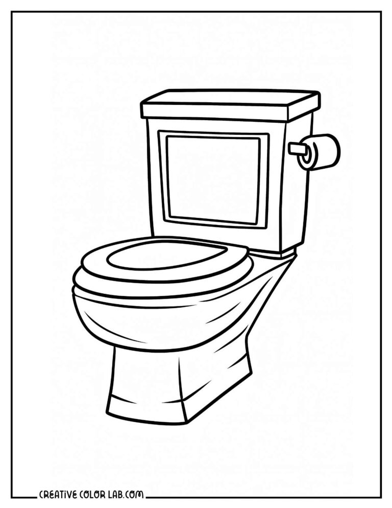 Collection of Toilet Coloring Pages PDFs to Download