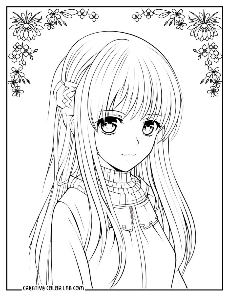 18 Anime Girls Coloring Pages | Free PDF Printables
