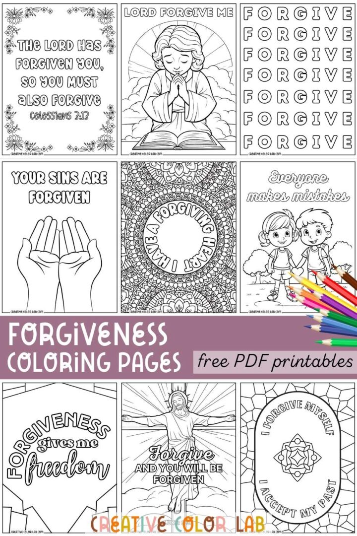 Forgiveness Coloring Pages PDFs | Free Printables
