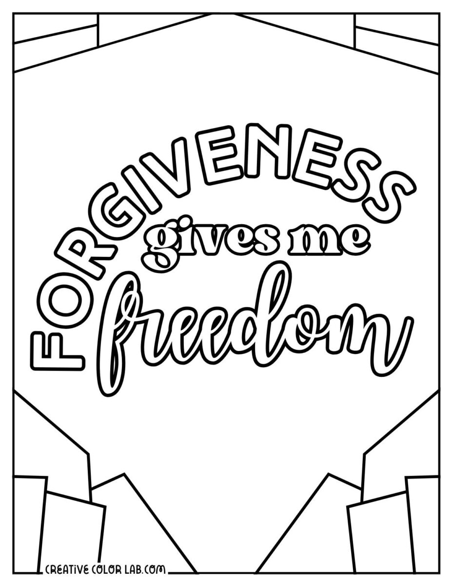 Forgiveness Coloring Pages PDFs | Free Printables